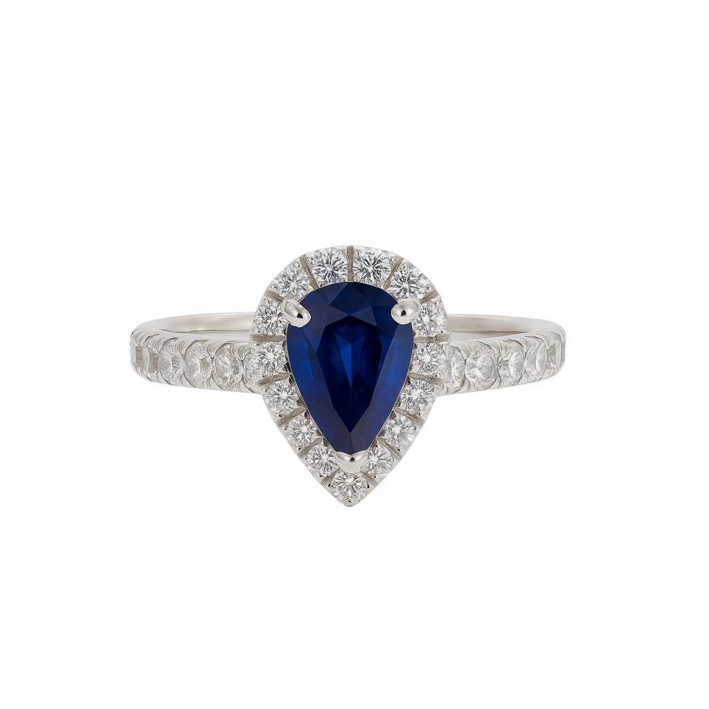 The Pear Corrine Blue Sapphire Ring | Appleby Jewellers Dublin