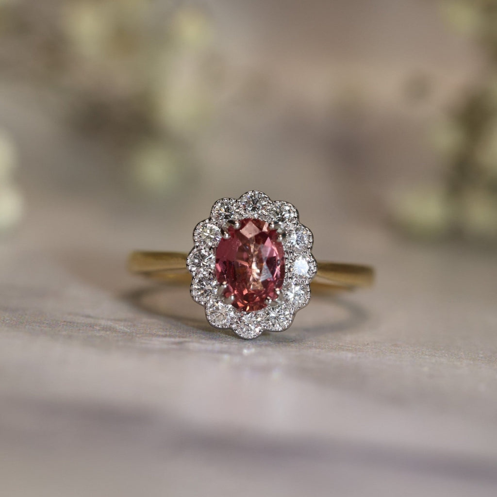 Kate Flower - Pink Padparadscha Sapphire – Appleby Jewellers Dublin